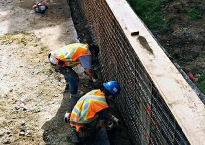 Shotcrete Retaining Wall | Bortolo and Son's Paving Inc.
